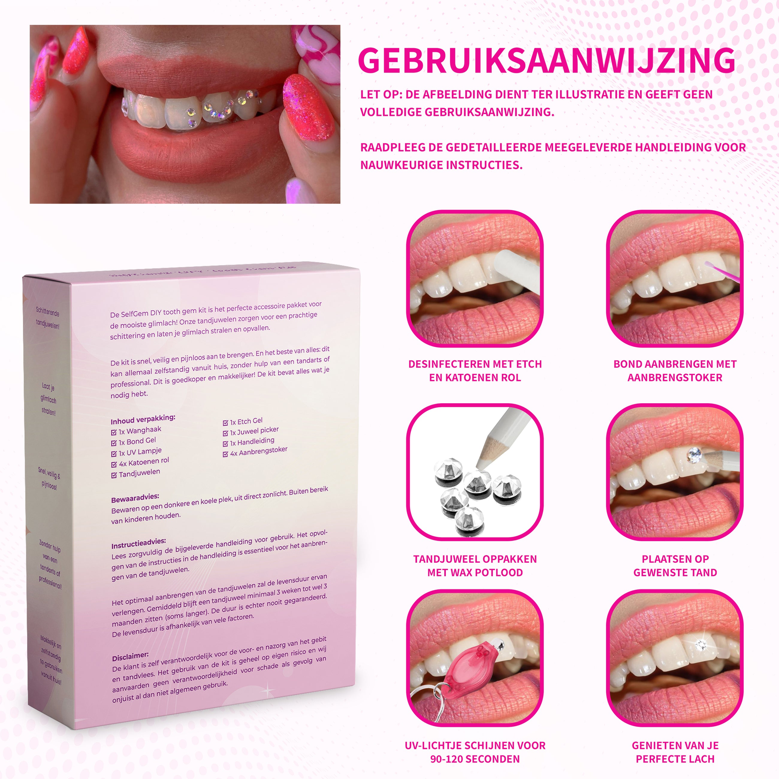 SelfGem DIY Tooth Gem Kit - Creëer een Stralende Glimlach in Stijl!